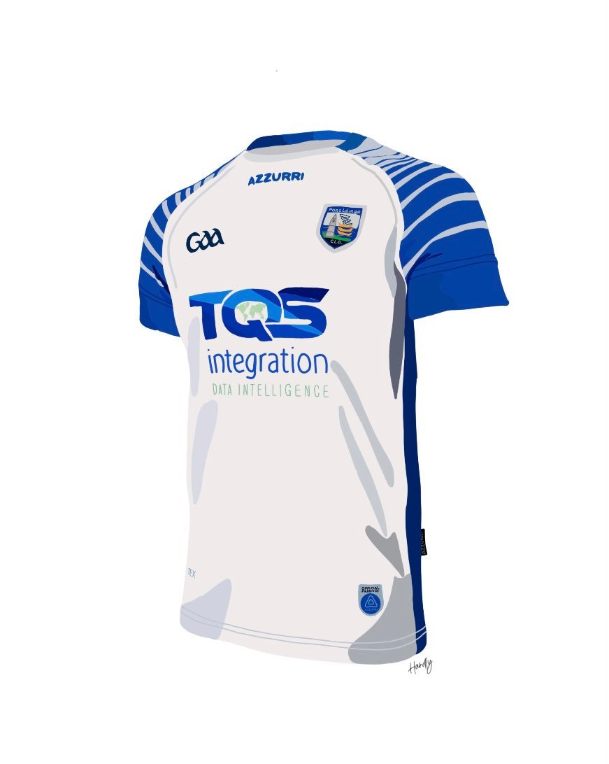 County Waterford GAA Jersey Print Gift Art Illustration Drawing Sketch ...