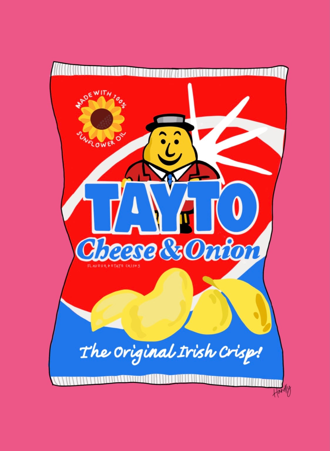 Tayto Gift Art Illustration Drawing Sketch Irish Food Drink Ireland - Etsy