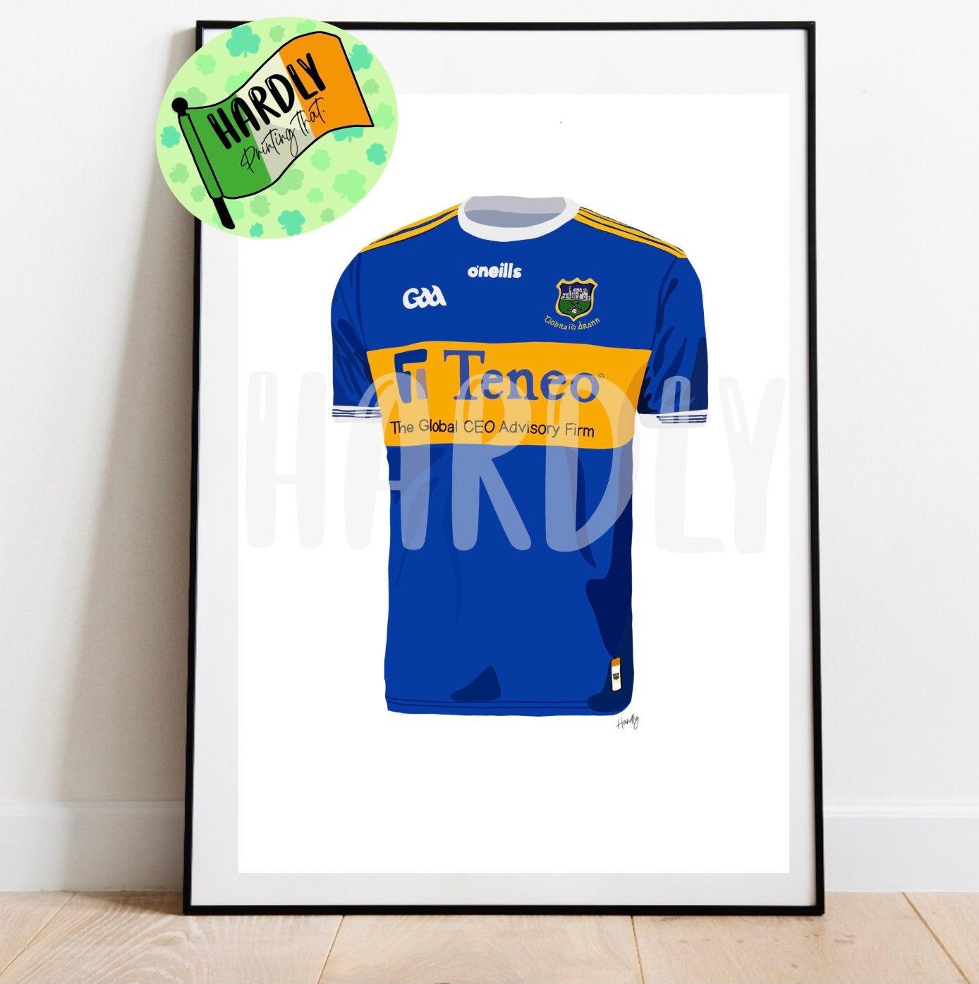 County Tipperary GAA Jersey Print Gift Art Illustration Drawing Sketch ...