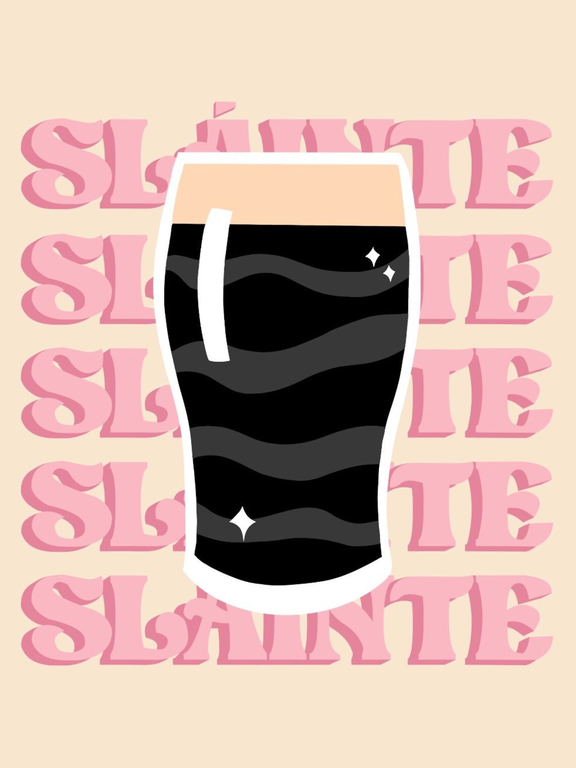 Guinness | Slainte | Art | Gift | Illustration | Cocktail | Shot ...