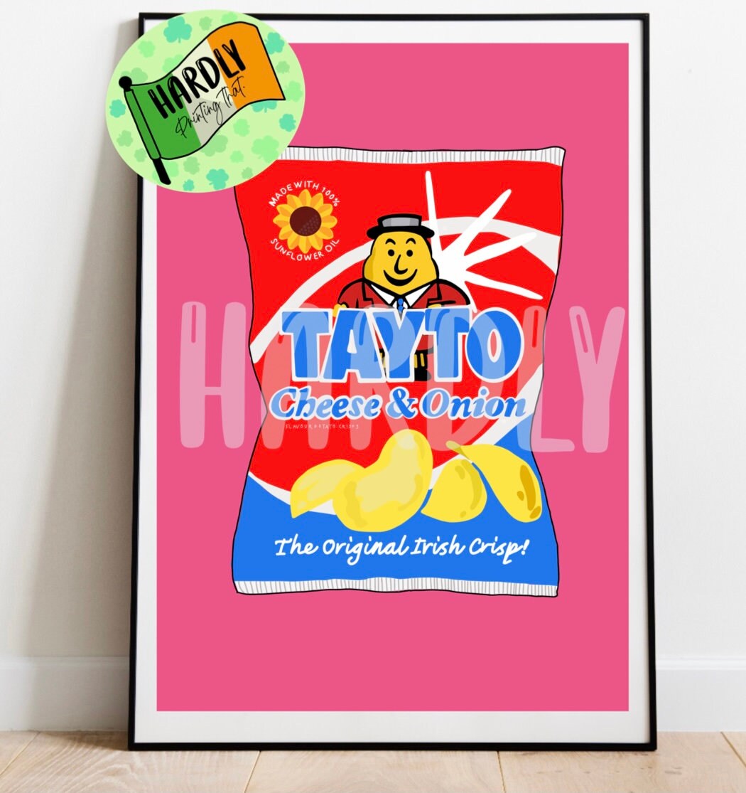 Tayto Gift Art Illustration Drawing Sketch Irish Food Drink Ireland - Etsy