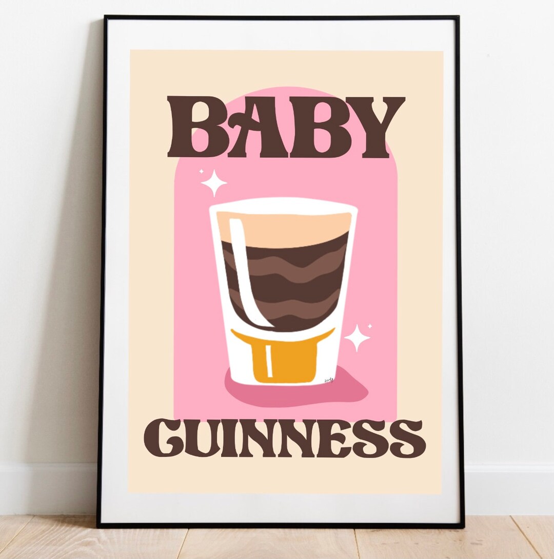 Baby Guinness | Art | Gift | Illustration | Cocktail | Shot | Drawing ...