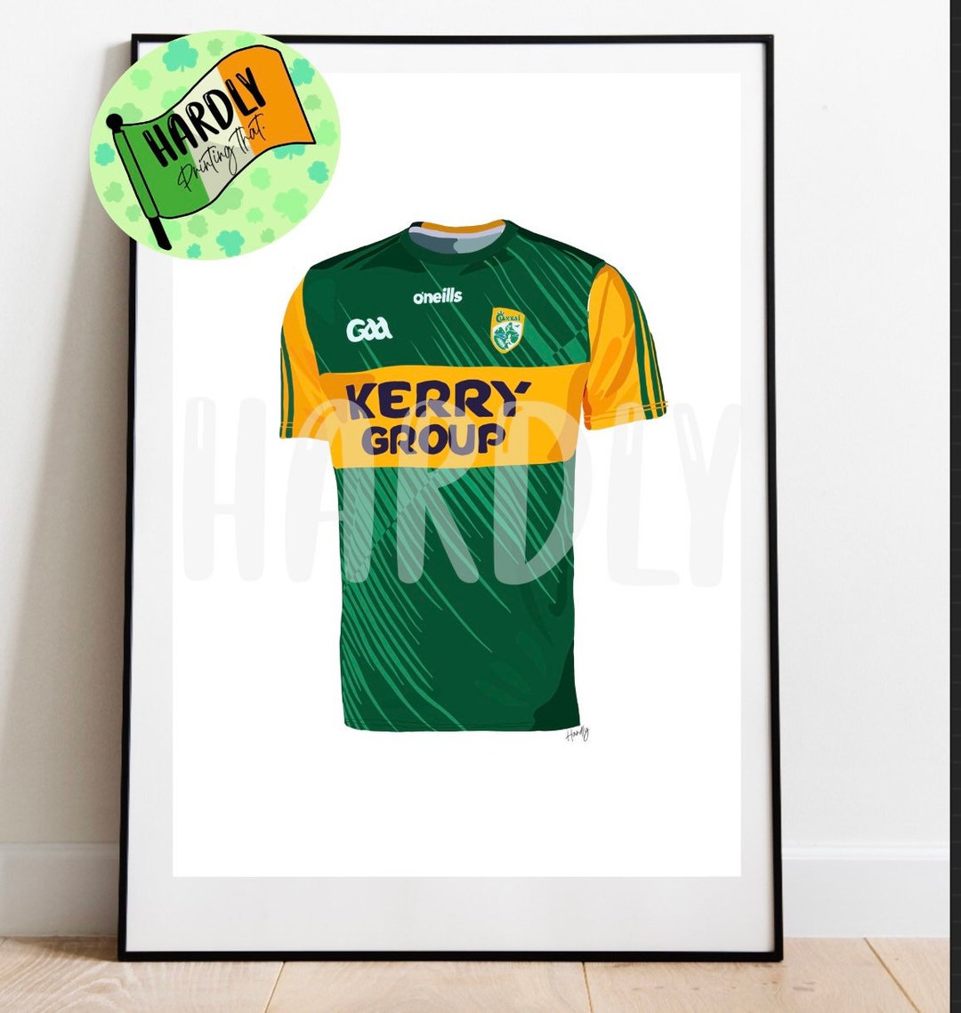 County Kerry GAA Jersey Print Gift Art Illustration Drawing Sketch ...