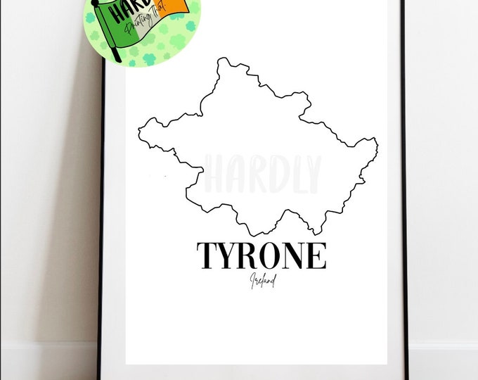 Tyrone SVG, Irish County Map Cut File, Clip Art, Svg Png Eps Dxf - Etsy ...