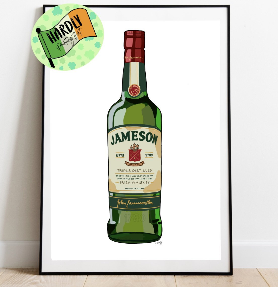 Jameson Print | Gift | Art | Illustration | Drawing | Sketch | Irish ...