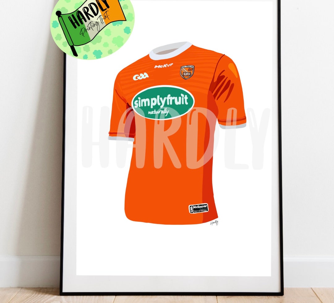 County Armagh GAA Jersey Print Gift Art Illustration Drawing Sketch ...