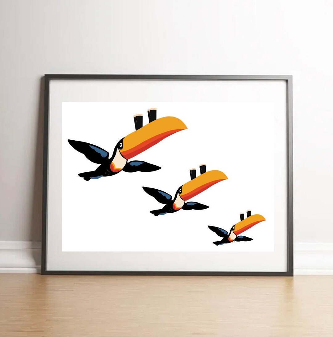 Guinness Toucan | Sign | Vintage | Gift | Art | Illustration | Drawing ...
