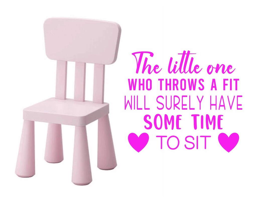 Time Out Chair Vinyl Decal, DECAL ONLY - Etsy
