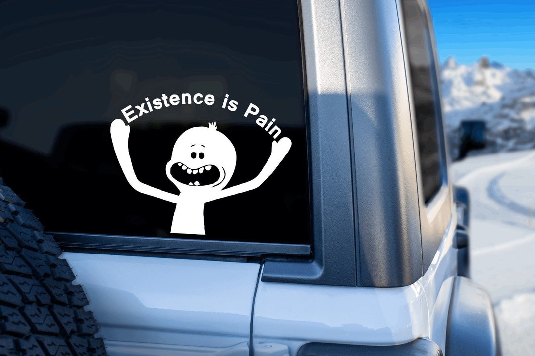 Existence is Pain Vinyl Decal, Bumper Sticker - Etsy