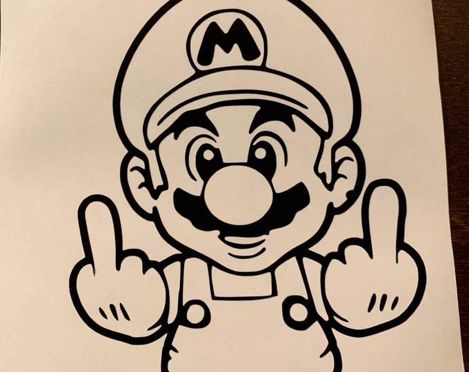 Mario Vinyl Decal, Bumper Sticker - Etsy
