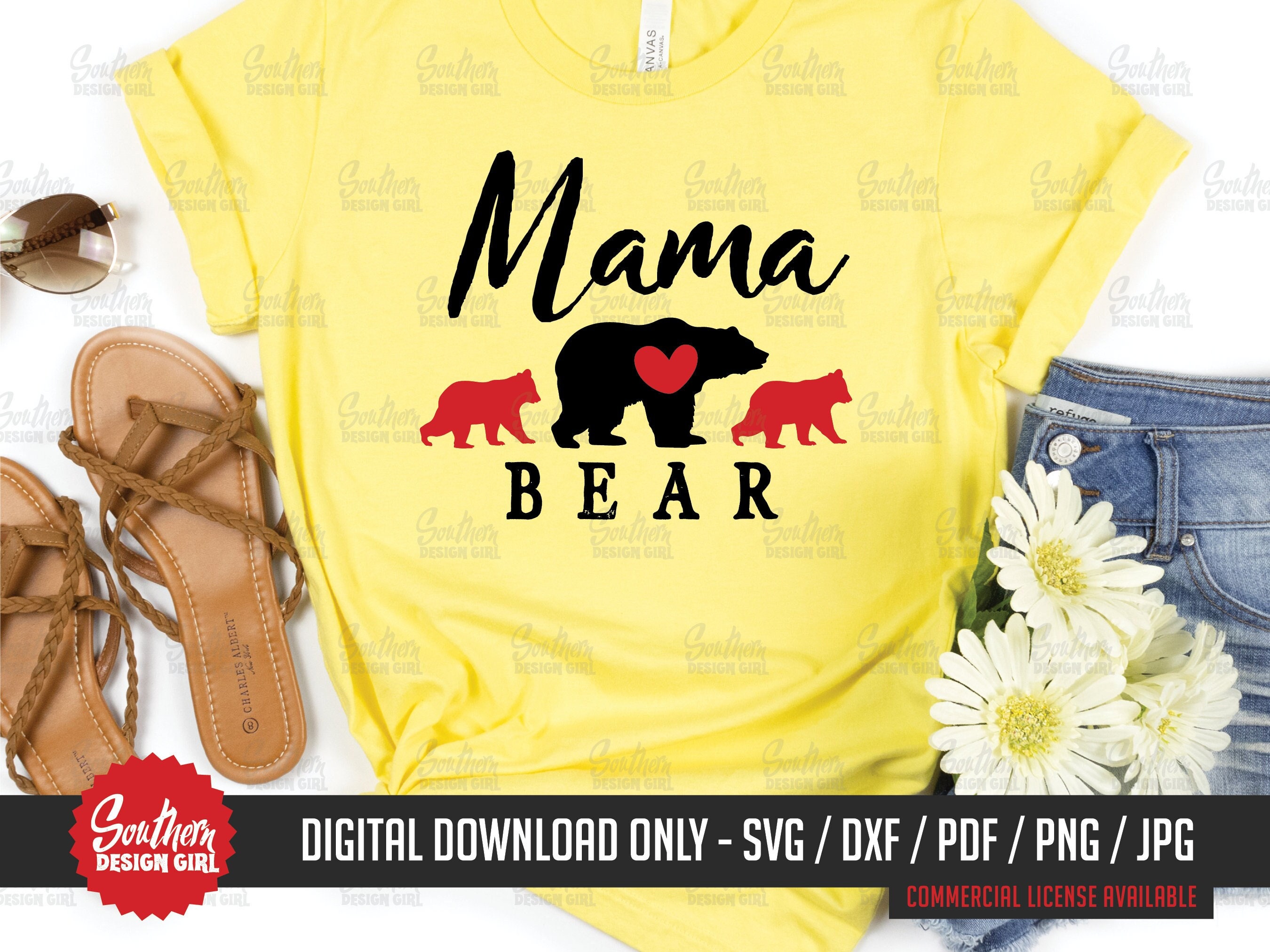 Mama Bear Svg Mom Life Svg Funny Mom Svg Mothers Day Svg Archivos Para Cricut Popular