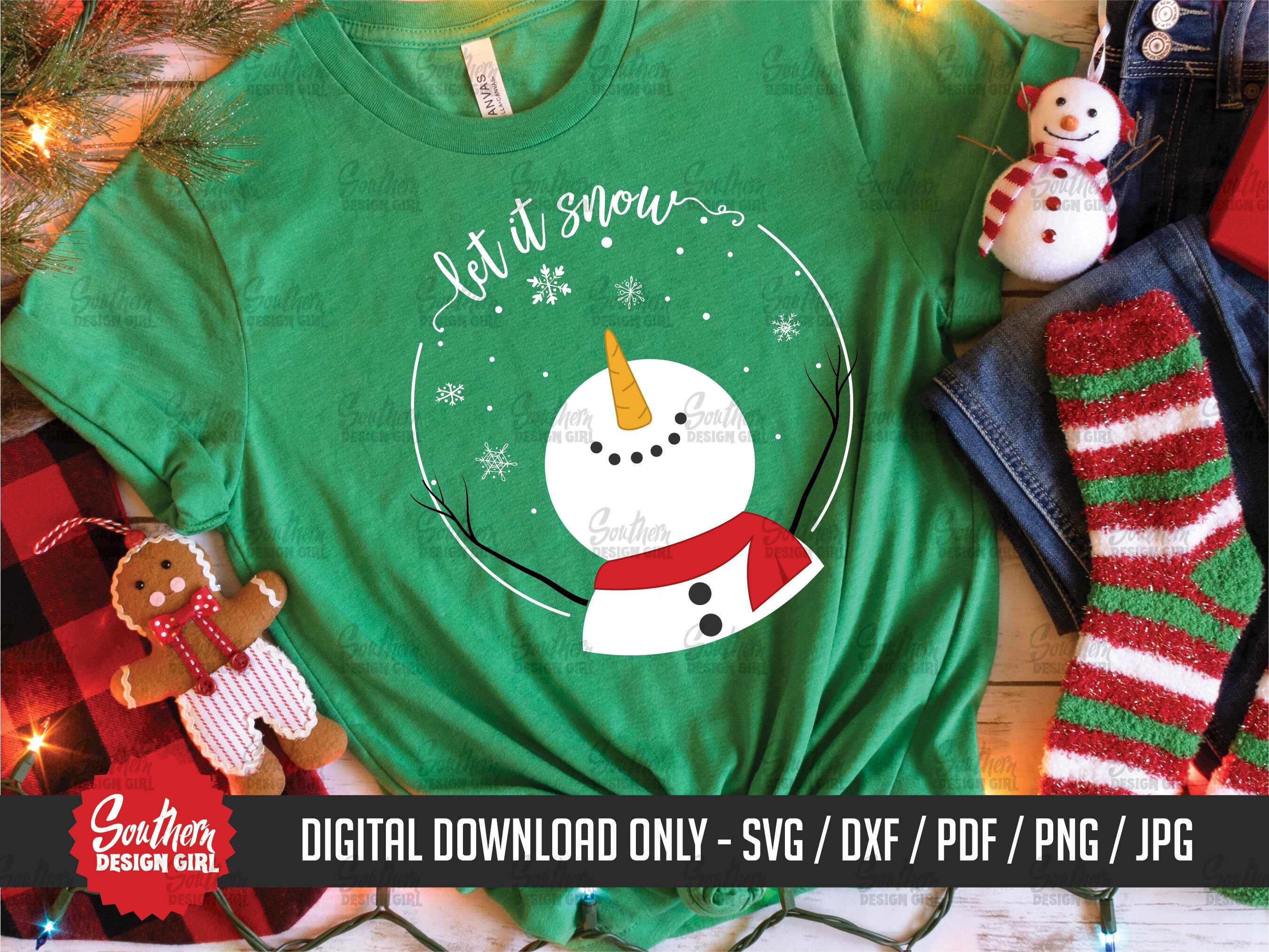 Let It Snow Svg Snowman Svg Christmas SVG Winter PNG - Etsy