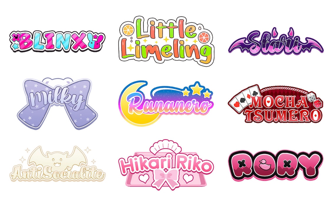 Custom Stream Overlays for Vtuber and Streamer / Kawaii Japanese Anime ...