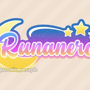 Cute Custom Logo for Vtuber and Streamer / Kawaii Anime Aesthetic ...