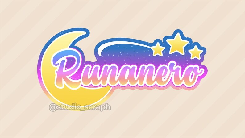 Cute Custom Logo for Vtuber and Streamer / Kawaii Anime Aesthetic ...