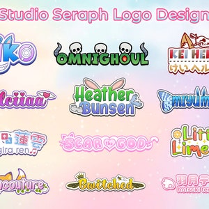 Cute Custom Logo for Vtuber and Streamer / Kawaii Anime Aesthetic ...