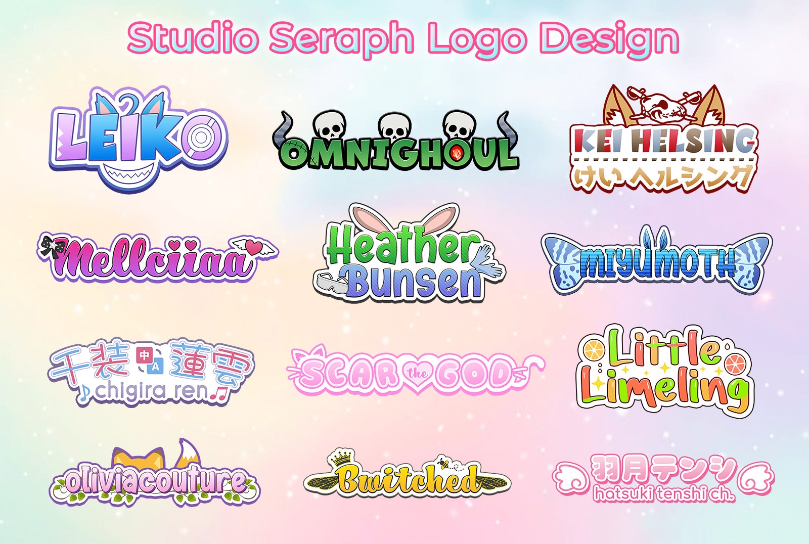 Cute Custom Logo for Vtuber and Streamer / Kawaii Anime - Etsy UK