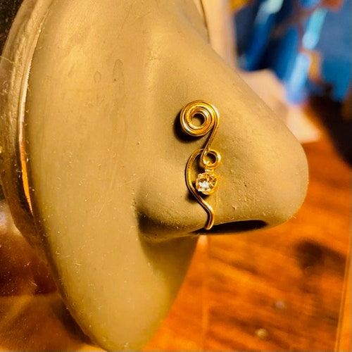 Nose Bridge Cuff Nose Cuff Adjustable Faux Fake Nose Ring | Etsy
