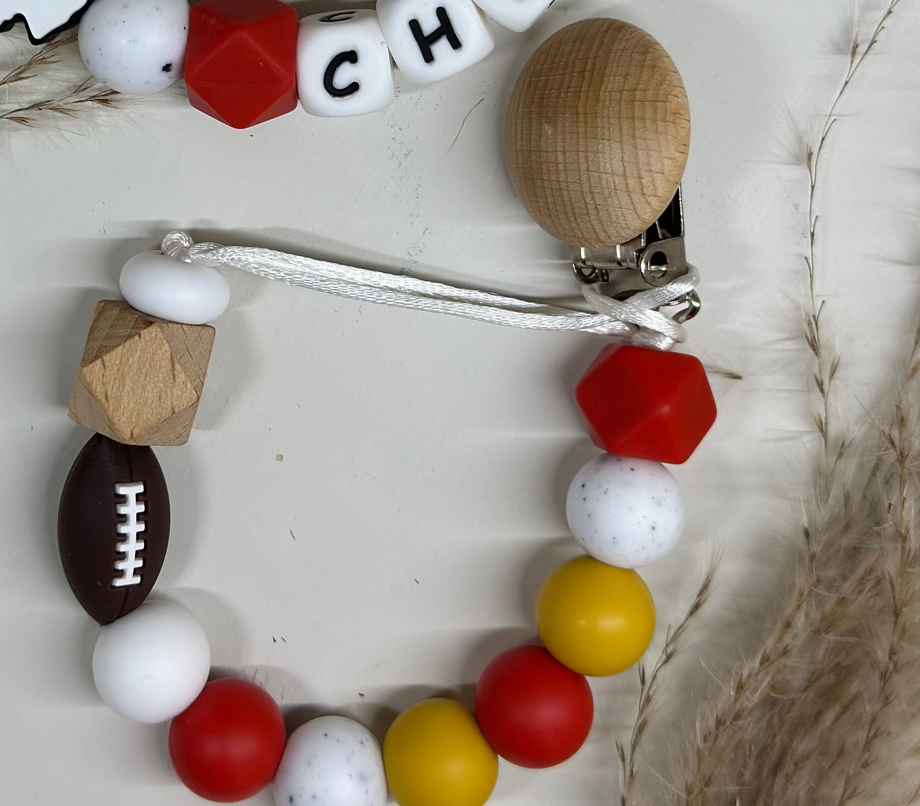 Chiefs Stylepersonalized Baby Toy Ring, Personalized Baby Toy Gift ...