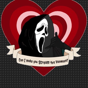 Scream Valoween Greeting Card Horror Valentine Card Spooky Card ...