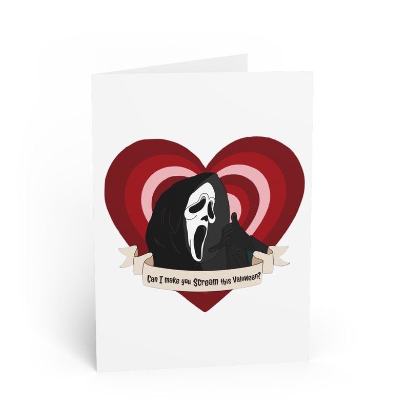 Scream Valoween Greeting Card Horror Valentine Card Spooky - Etsy