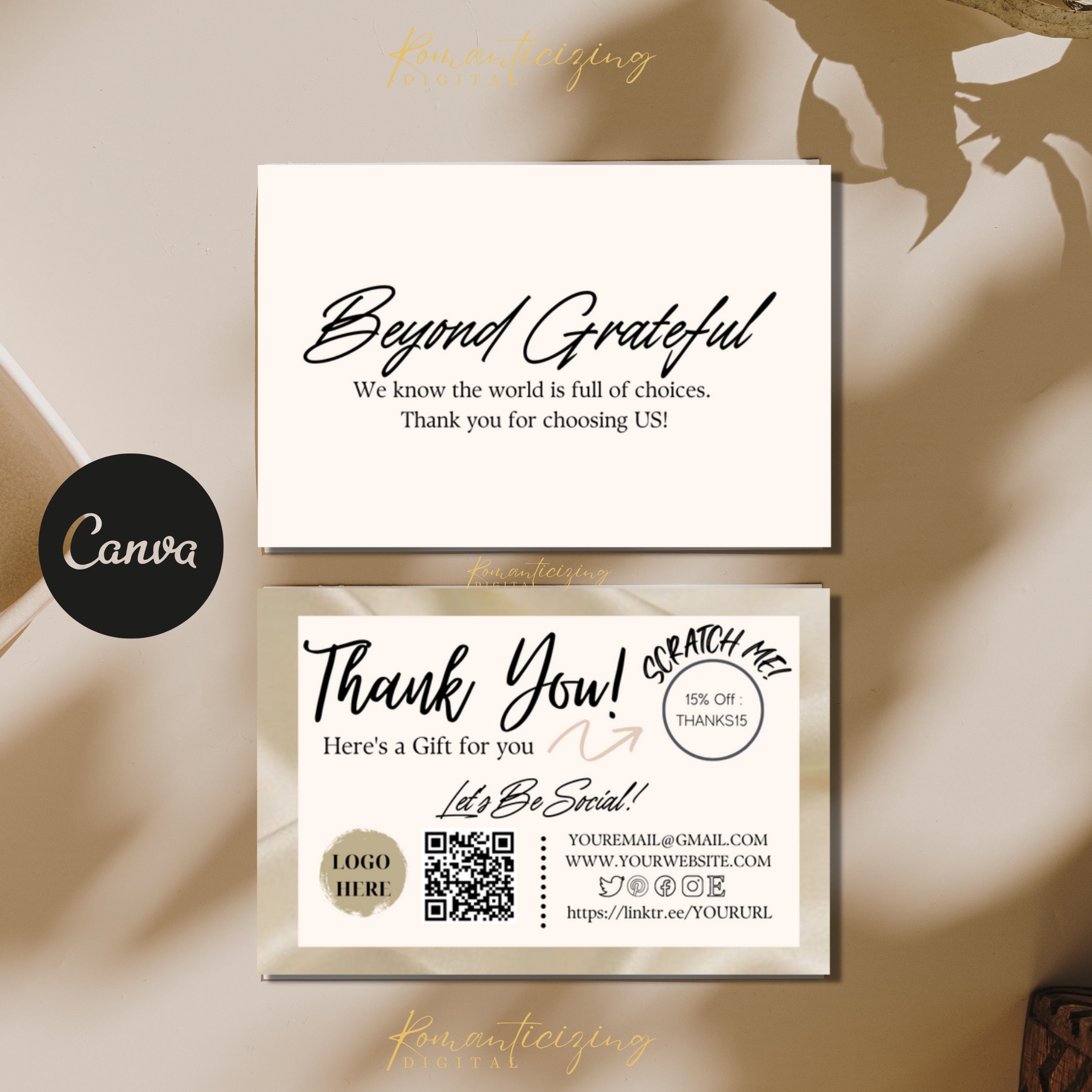 Customer Appreciation Thank You Card, Small Business Thank You Card ...