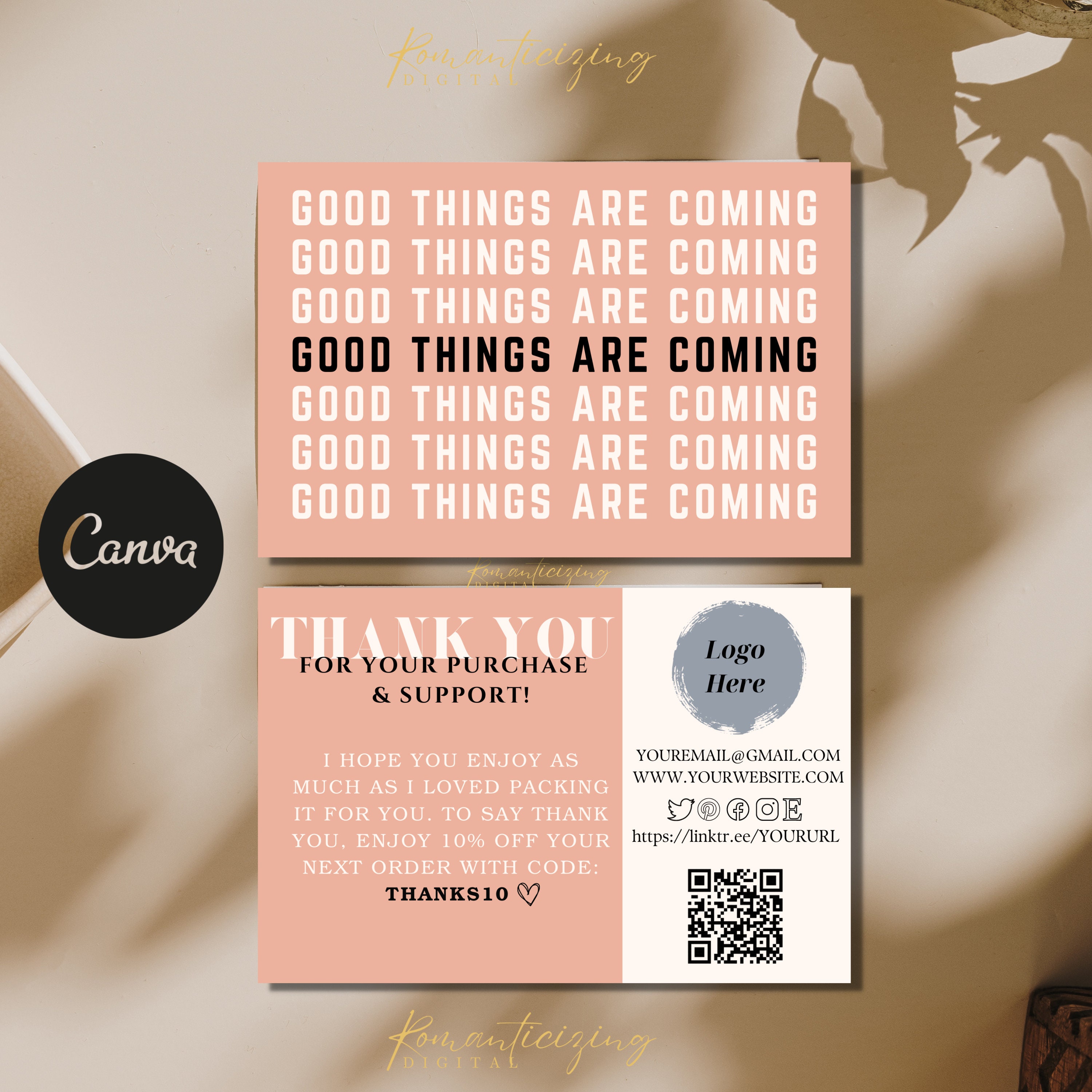 Customer Appreciation, Business Thank You Card, Printable Cards, DIY ...