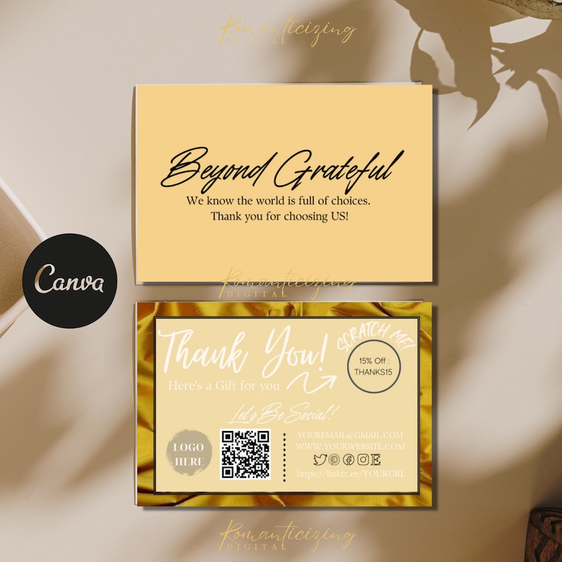 Customer Appreciation Thank You Card, Small Business Thank You Card ...