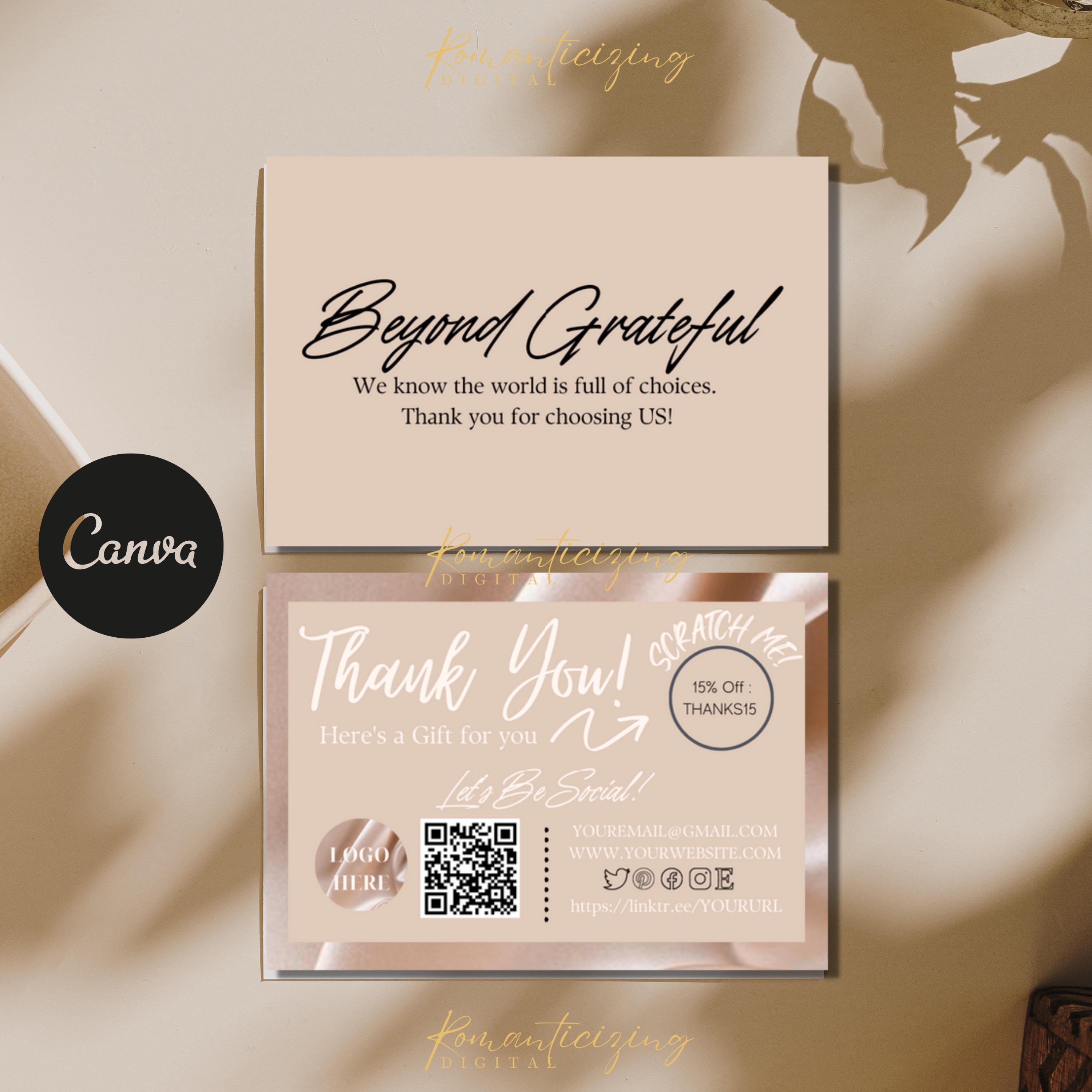 Customer Appreciation Thank You Card, Small Business Thank You Card ...