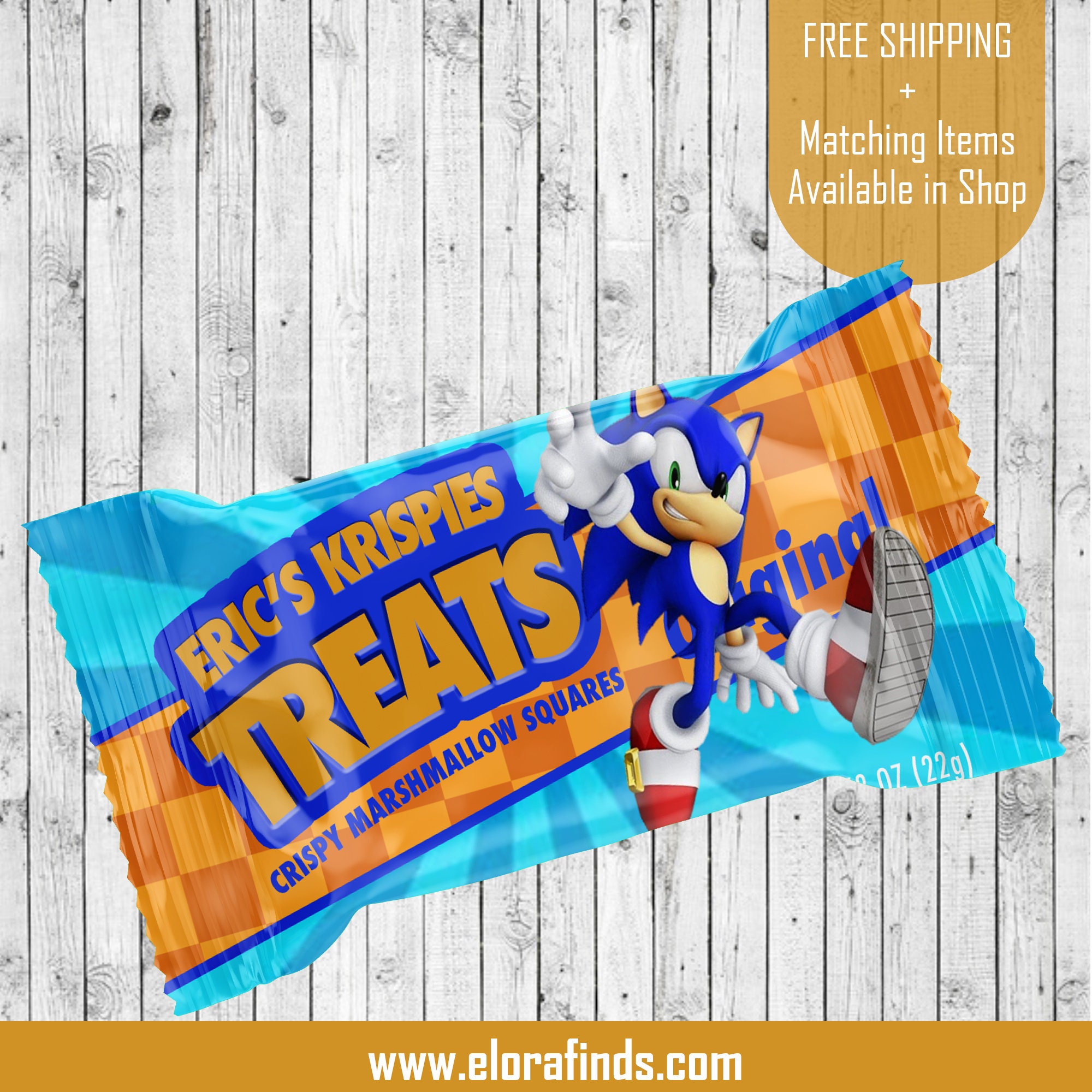 Paper & Party Supplies Paper Sonic Hedgehog Birthday Krispies Sonic ...