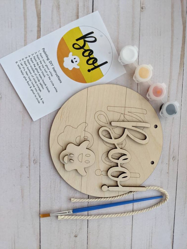 Ghost Boo Halloween DIY Craft Kit - Etsy
