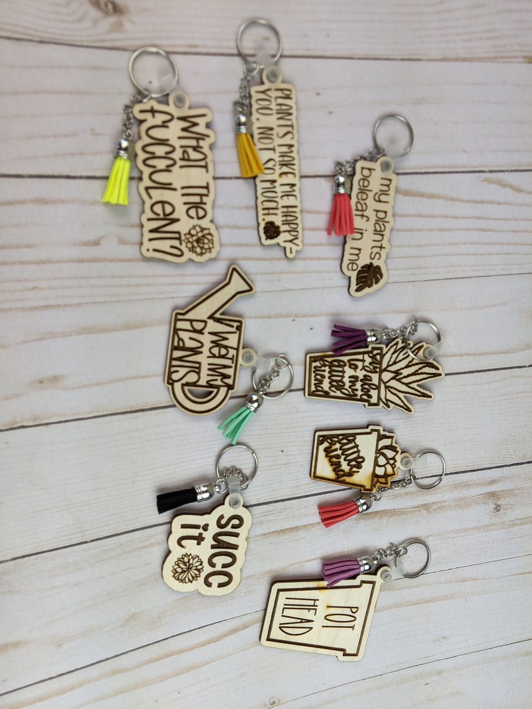 Sassy Plant Keychains - Etsy