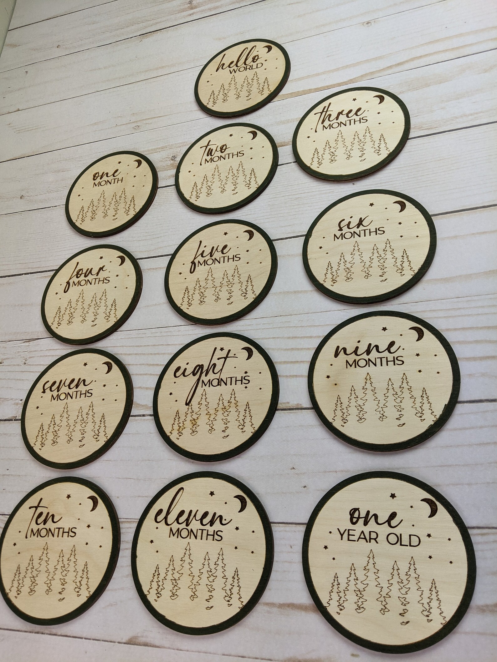 Nature Sky Birth Milestone Set - Etsy