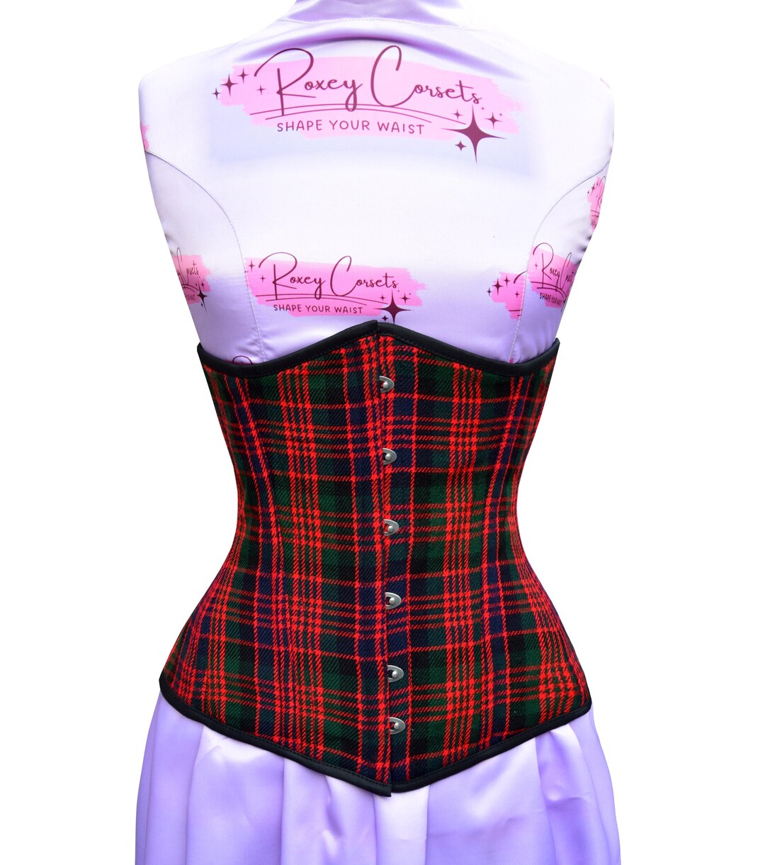Clan Macdonald Corset Tartan Corset Steel Boned Underbust Corset Waist ...