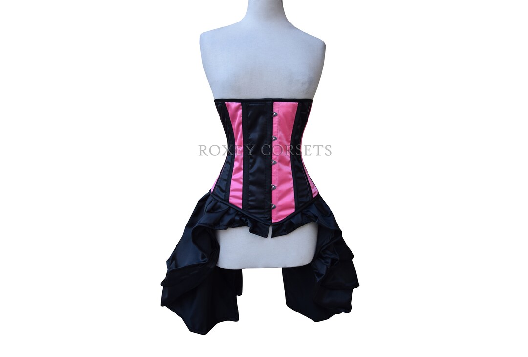Heavy Duty Underbust Women's Steel Boned Corset Satin Corset With Satin ...