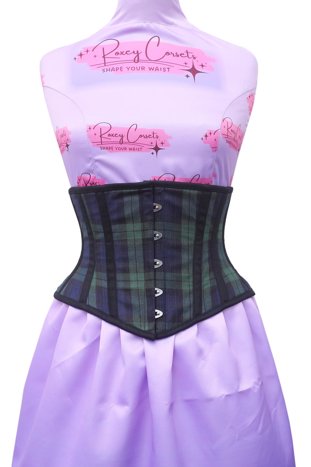 Tartan Corset Black Watch Corset Steel Boned Corset Underbust Corset ...