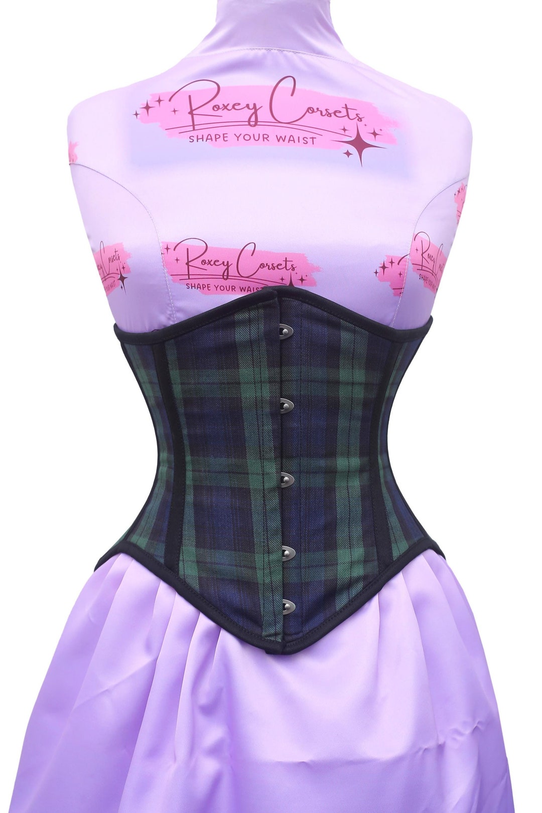 Black Watch Corset Tartan Corset Black Watch Tartan Corset Steel Boned ...