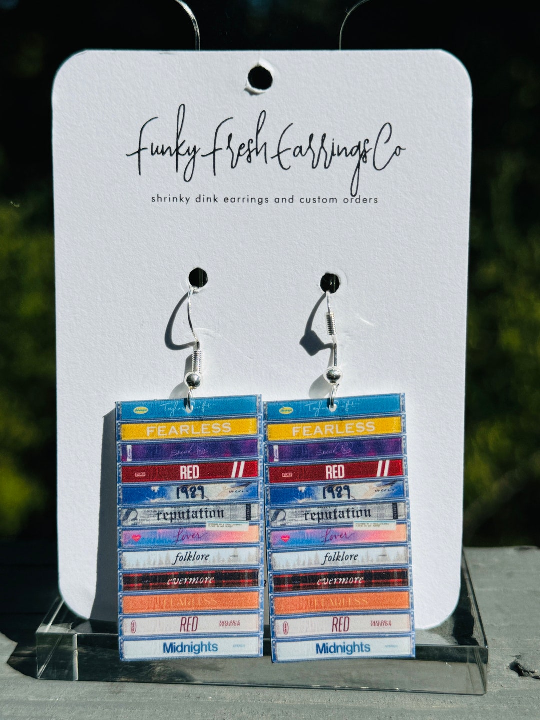 Taylor Swift Retro Cassette Tape Album Shrinky Dink Earrings - Lover ...