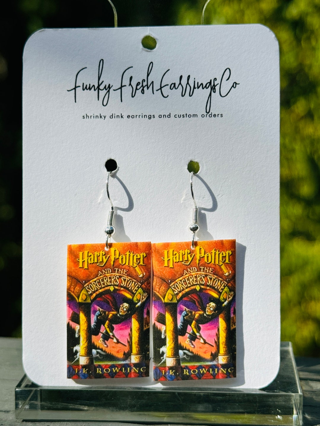 Custom Book Cover Earrings Harry Potter Gift Fiction Literature ...