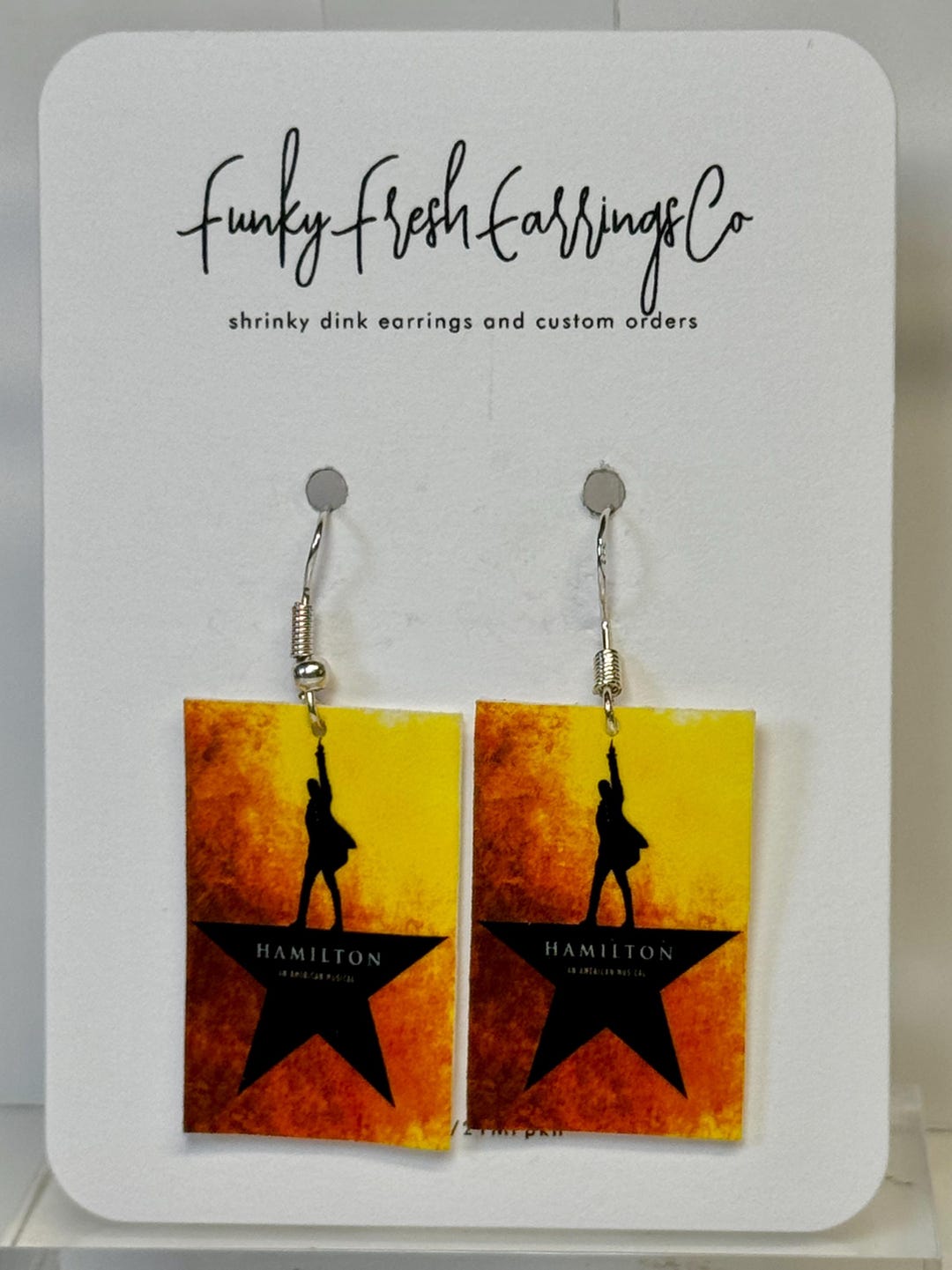 Hamilton Broadway Musical Playbill Inspired Shrinky Dink Earrings ...