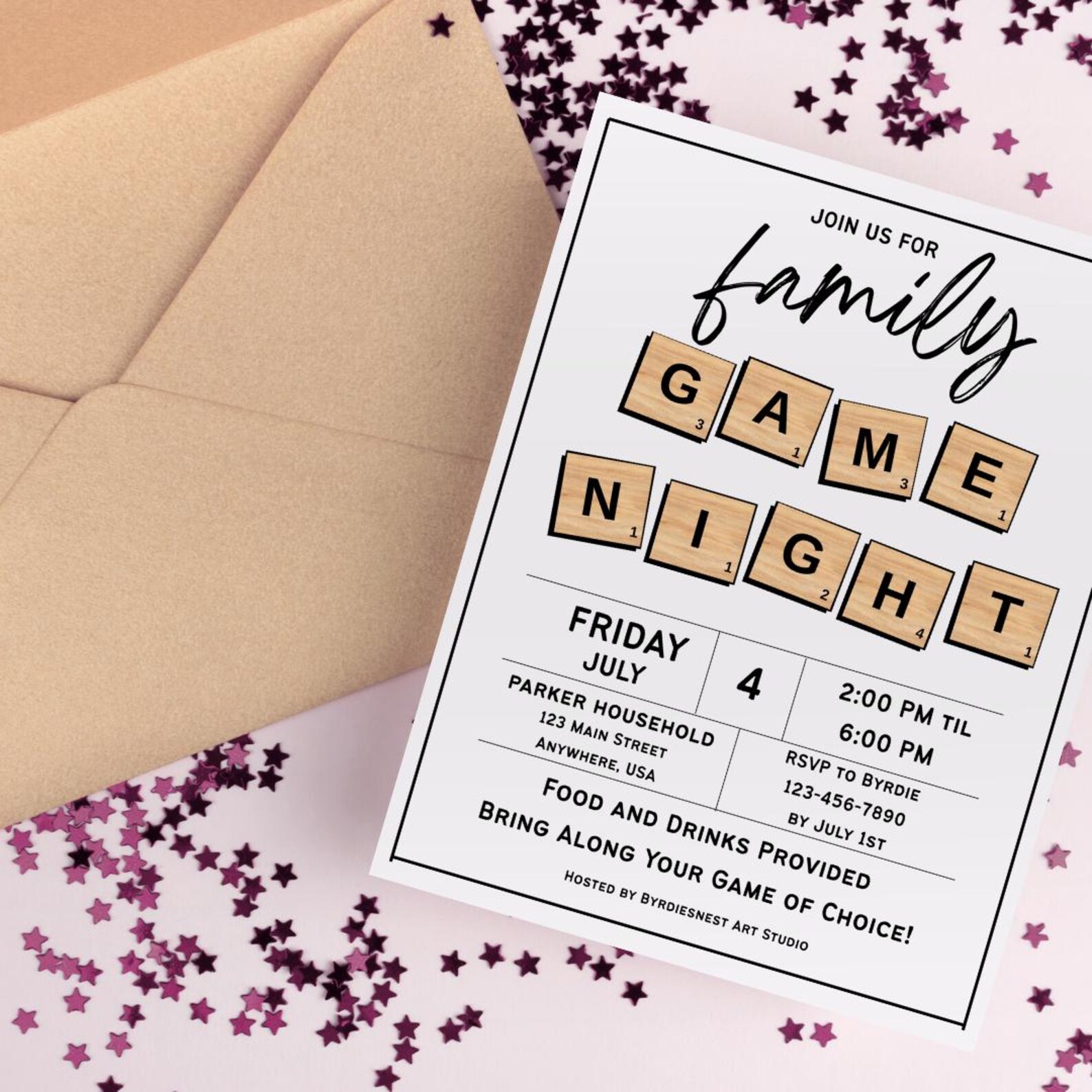 Editable Family Game Night Flyer Template: School PTA/PTO Fundraiser ...