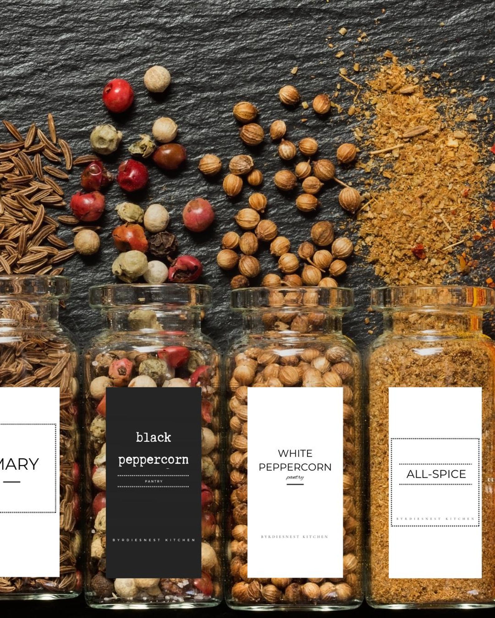 Spice Jars Labels, Apothecary Labels, Spice Labels, Slice Jar Labels ...