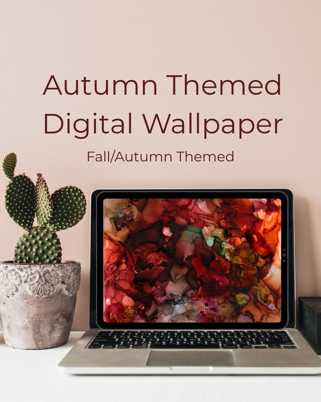 Autumn Abstract Wallpaper: Cozy Tech Theme (JPG Download) - Etsy