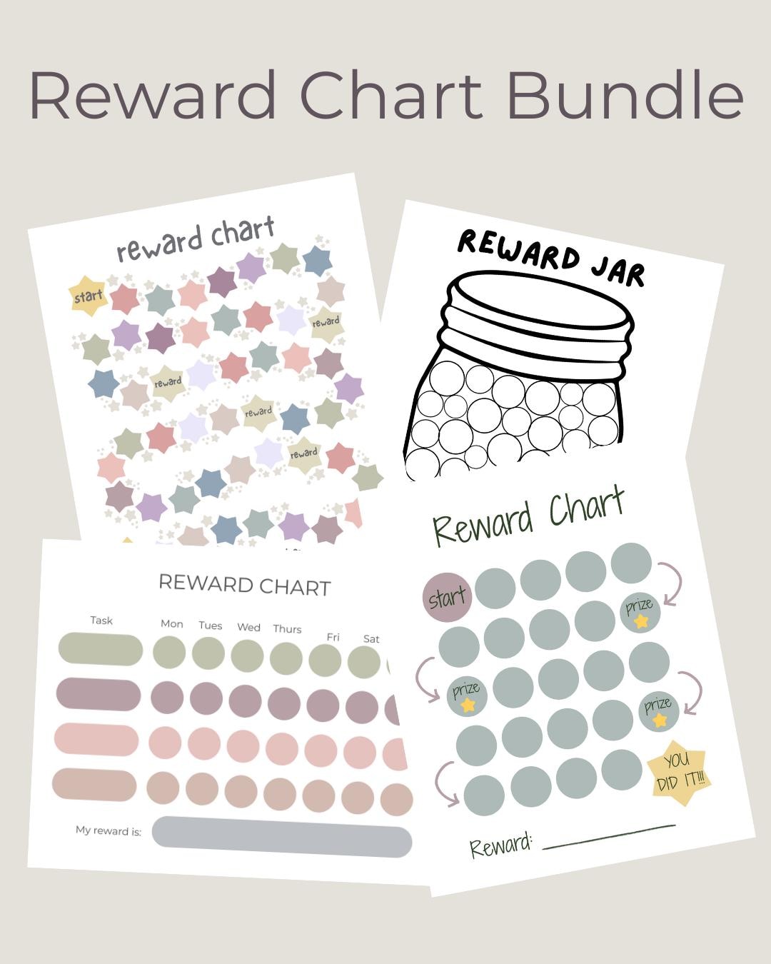 Printable Reward Chart Bundle: Homeschool, Potty Training (PDF) - Etsy