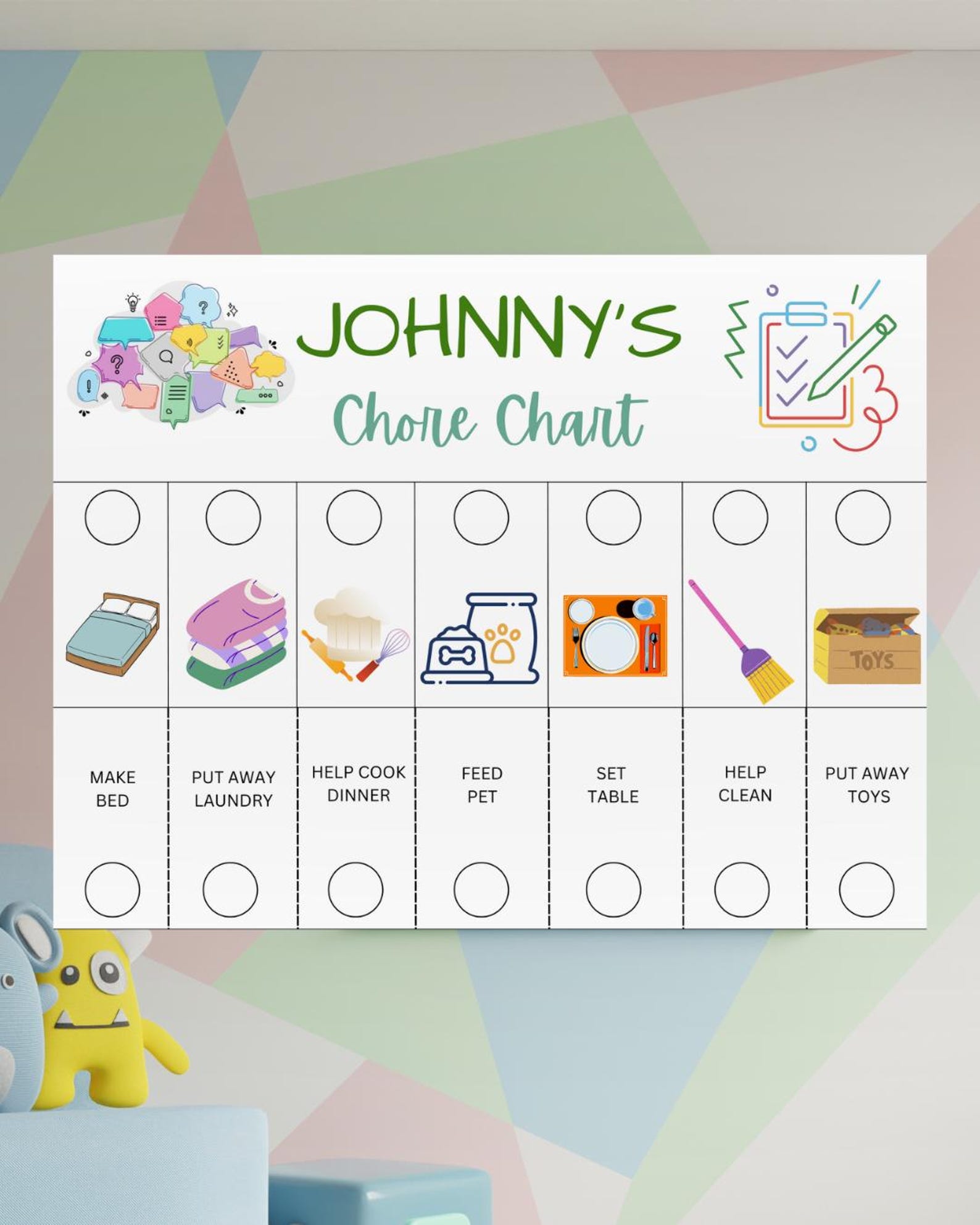 Editable Kids Routine Chart: Visual Schedule, Chore Chart Canva ...