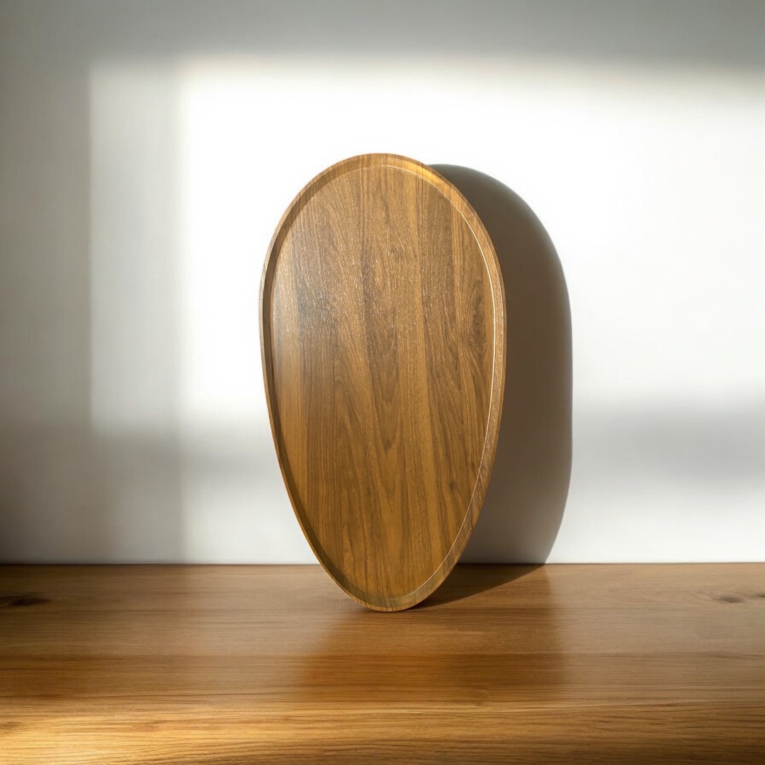 Extra Large Oval Ottoman Tray - Farmhouse Wooden Tray for Breakfast ...