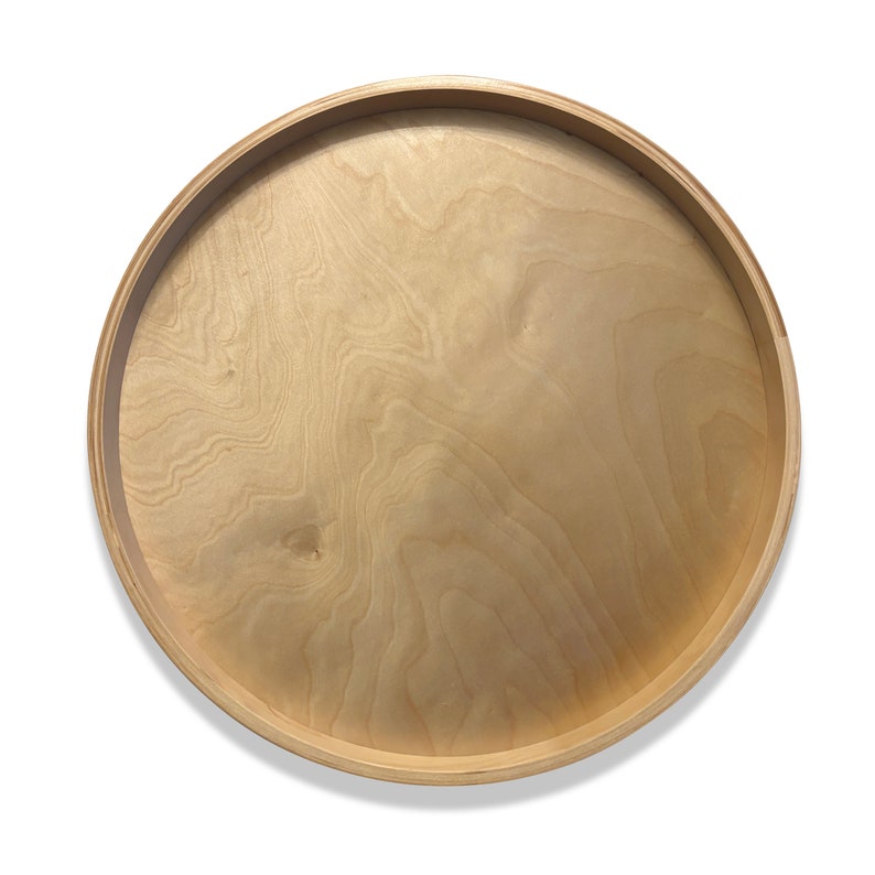 Navy Blue Extra Large Round Ottoman Tray Navy Blue Gloss Custom Wooden ...