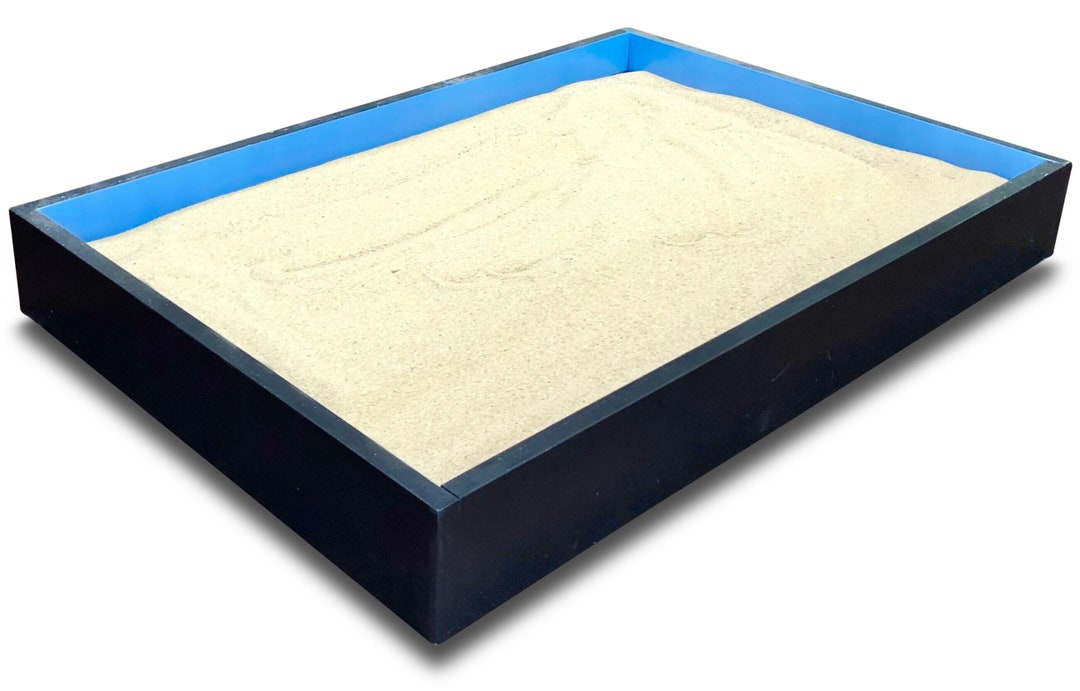 Wooden Black Sandtray, Play Therapy Tray Ideal for Montessori Sensory ...