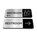 Restroom Door Signs 2x6 Directional Door Signage Push Pull Entrance ...