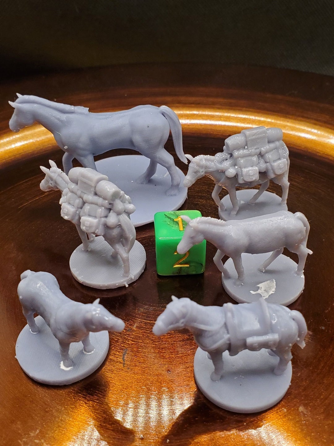 Mix and Match Equines- Pack Mule, Battle Pony and Horse- Resin Printed ...